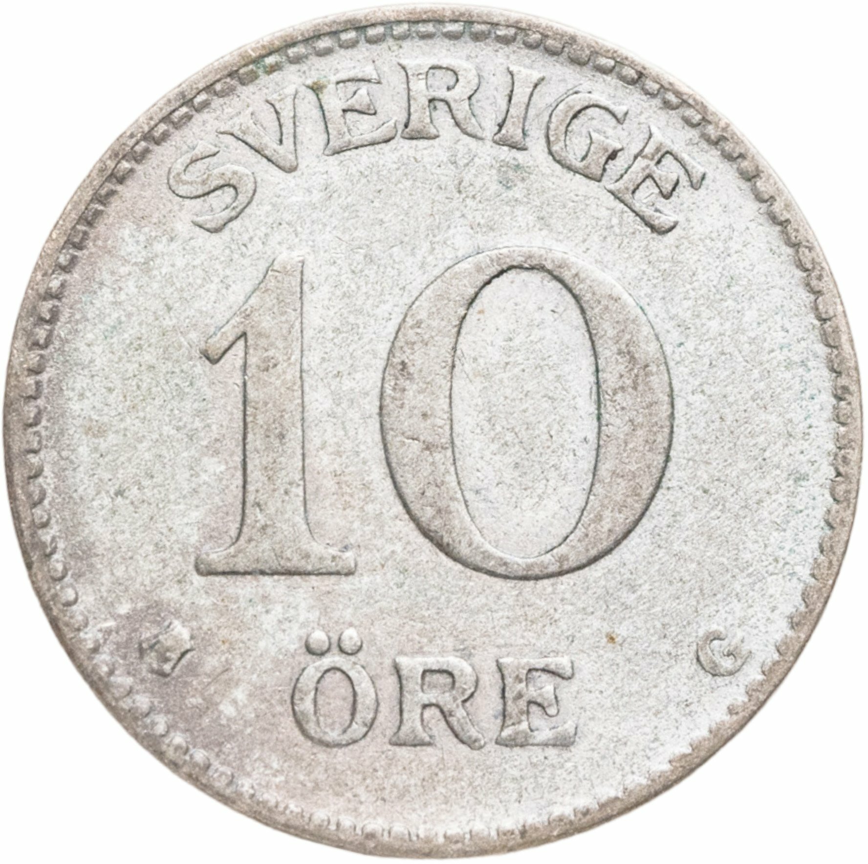Швеция 10 эре ore 1941, Серебро 400, в сохранности VF-XF