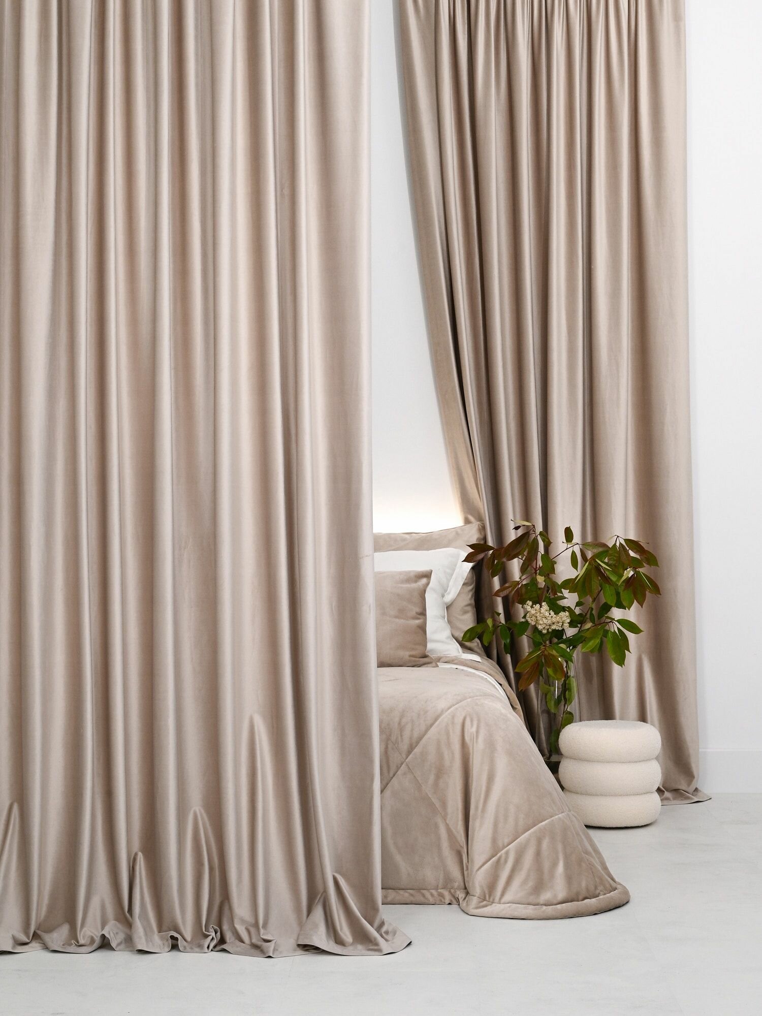Шторы бархат антикоготь 200х265 (2 шт), Erika Home (Evrika Home)