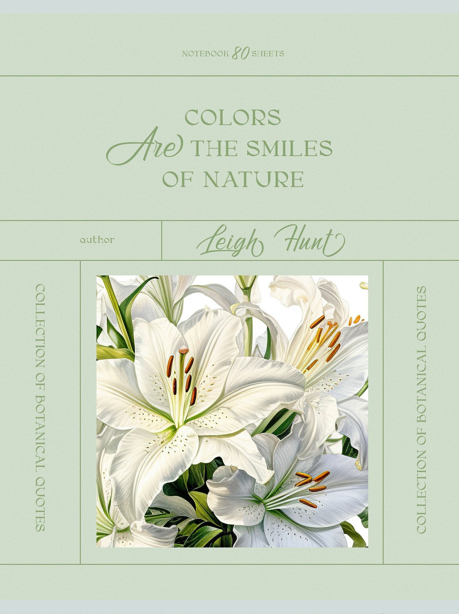 Тетрадь А4 80л кл. "Botanical Quotes.1" скрепка, мел. картон