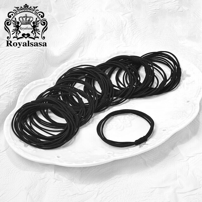 Набор Royal Sasa Christmas Basic 20 эластичных повязок для волос для женщин простые и милые аксессуары Продукт：Черный BL
