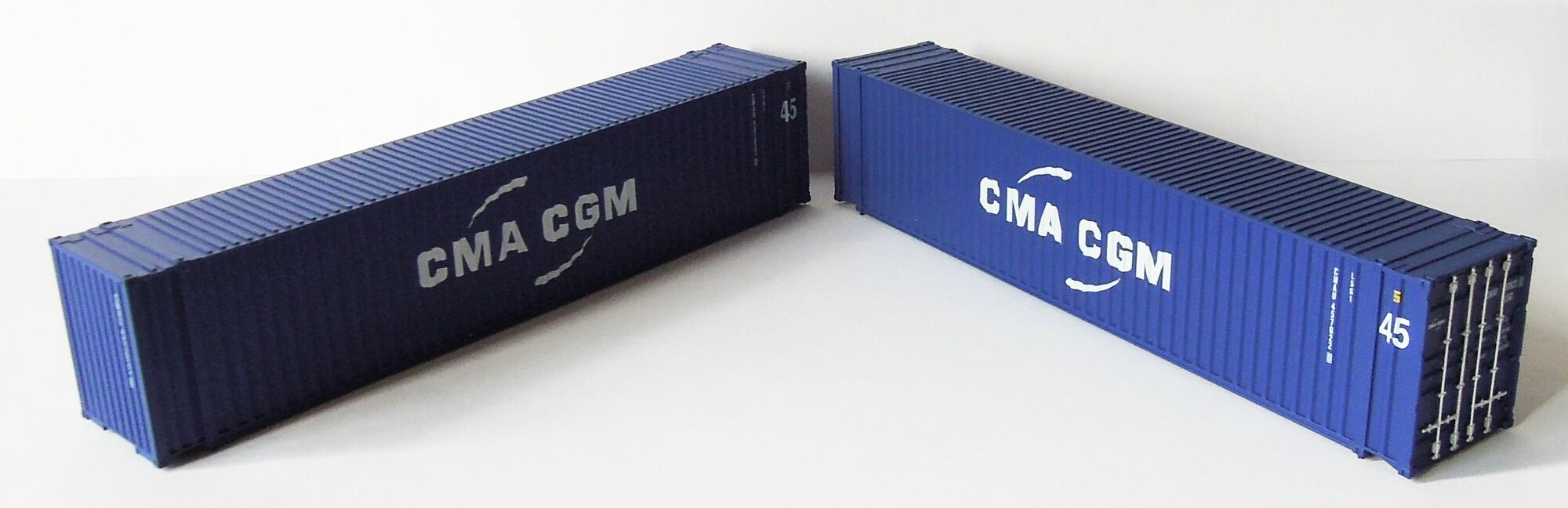 870474 MTD Набор 45-футовых контейнеров CMA CGM (2 шт.) - модель в масштабе 1/87 для игрушечной железной дороги H0 16,5мм