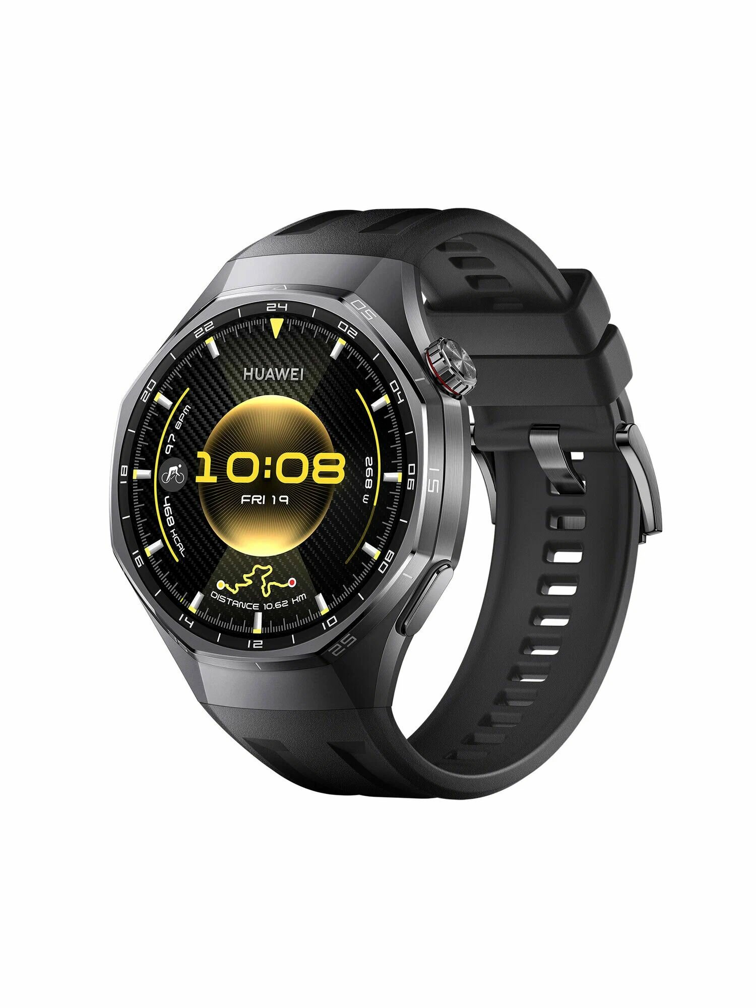 Смарт-часы HUAWEI Watch GT 6 Pro 46 мм, Global, черный ремешок из фторэластомера