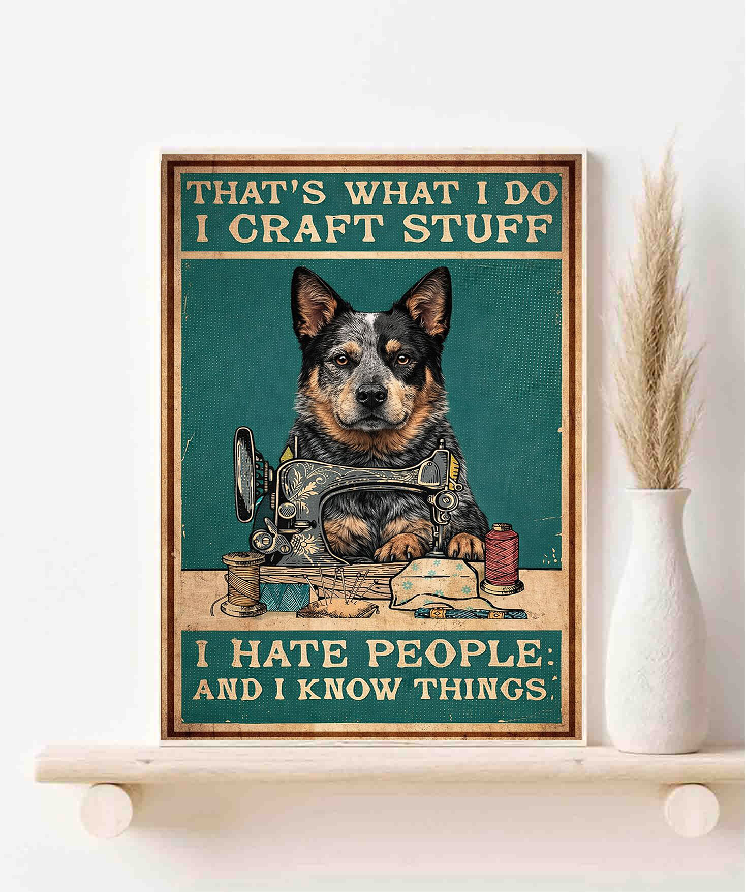 Австралийская пастушья собака, I Craft Stuff, Плакат Акварель А3 ( 30х42 см. )