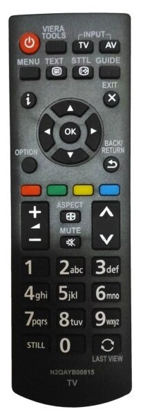Пульт ДУ Huayu N2QAYB000815 HPN216 для телевизора Panasonic TX-L32XM6B, черный
