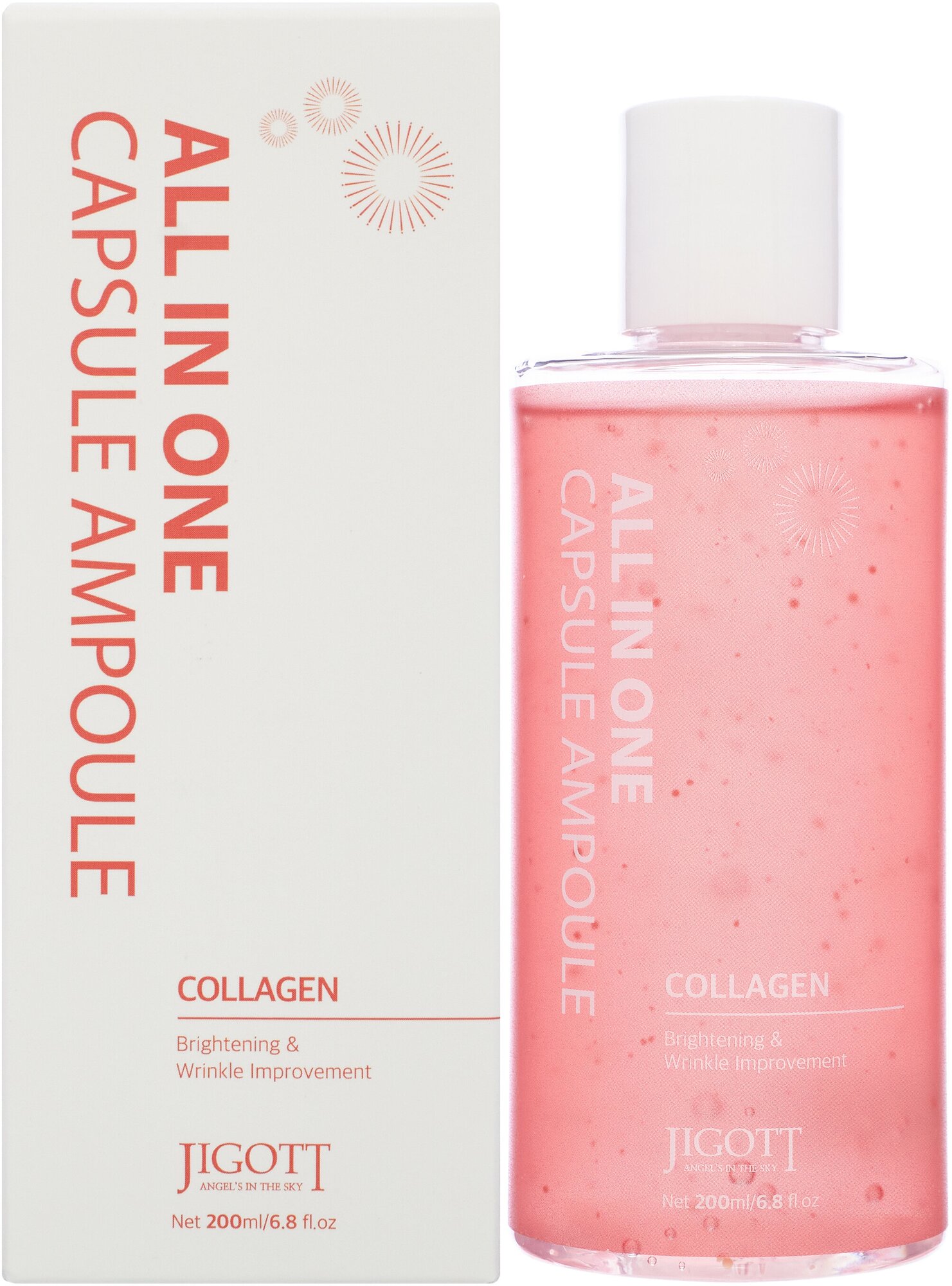 JIGOTT All-In-One Collagen Capsule Ampoule Мультифункциональная сыворотка для лица с коллагеном 200м