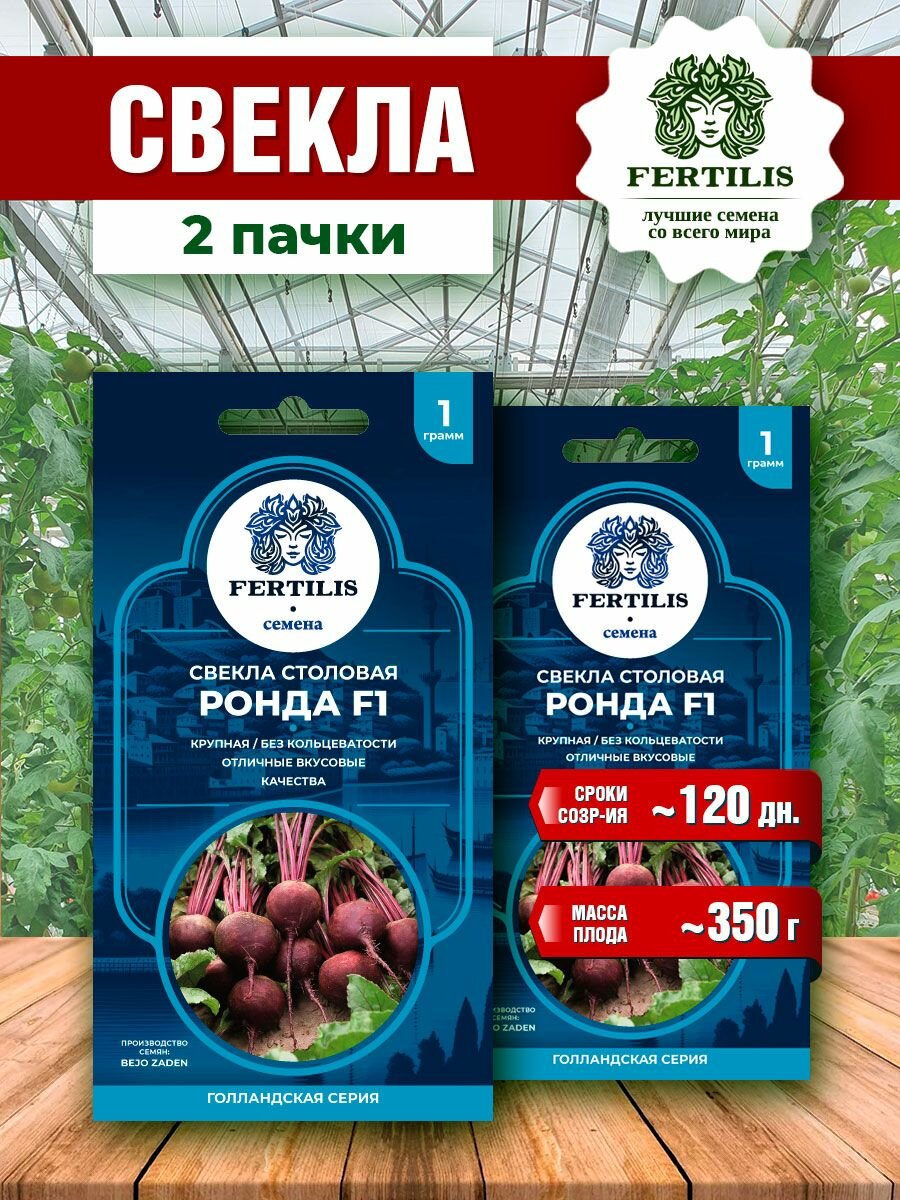 Семена столовой свеклы Ронда F1 от компании Fertilis (2 пачки)