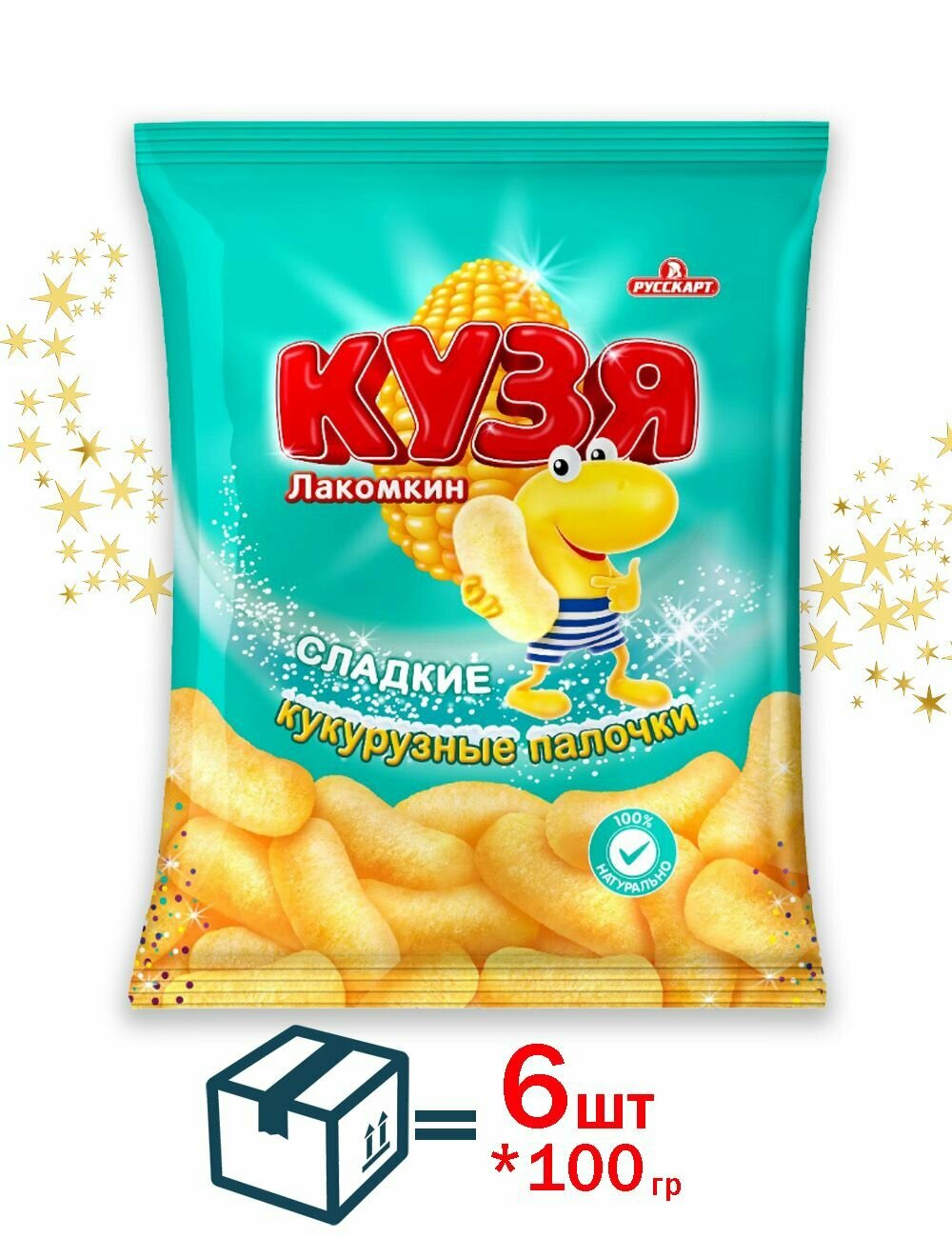 Кукурузные палочки кузя Лакомкин 100гр