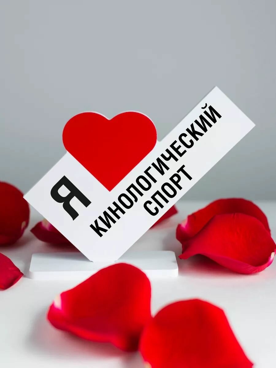 Подарок тренеру, открытка я люблю кинологический спорт
