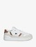Кроссовки LACOSTE Leopard-print paneled sneakers, размер 37 EU, бежевый/белый