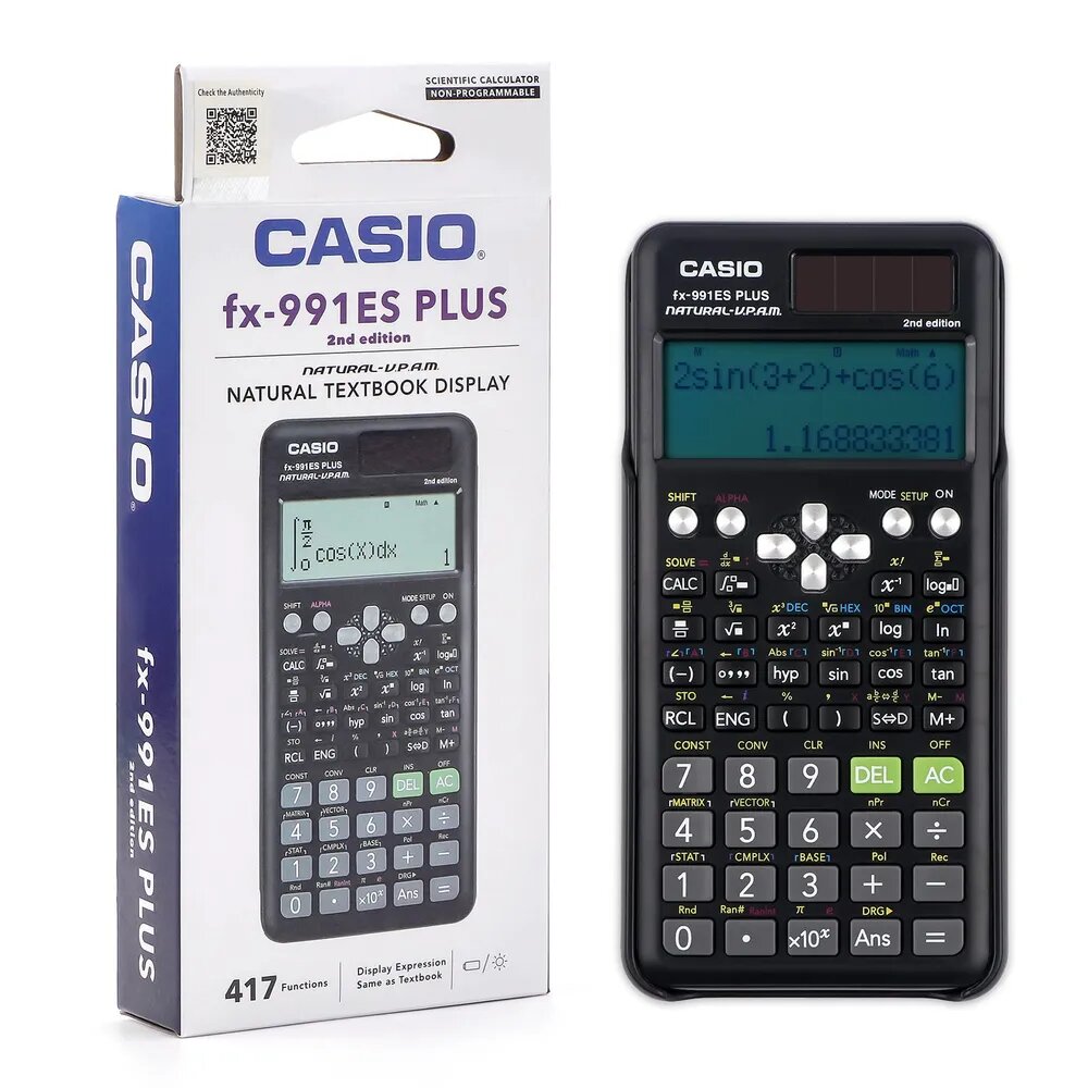 Калькулятор для FX-991ES-PLUS-2-е издание Оригинального научного калькулятора с функциями для старшеклассников Office Coin Battery