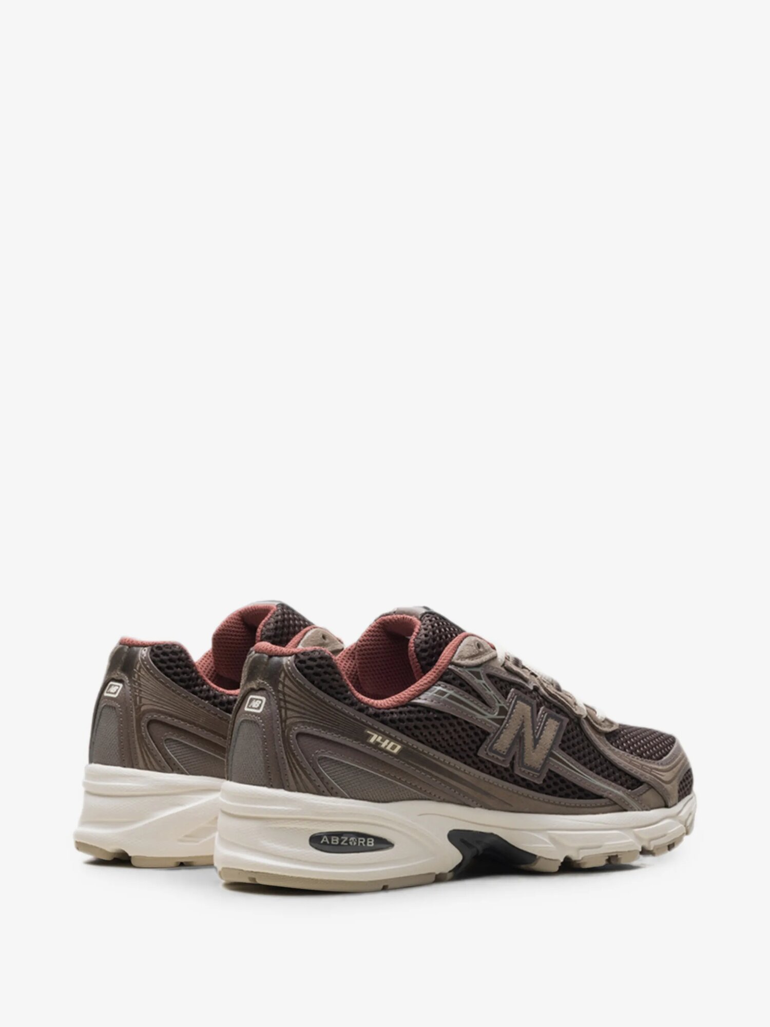 Кроссовки New Balance 740, размер 10 US, коричневый/серый/оранжевый — фото 1