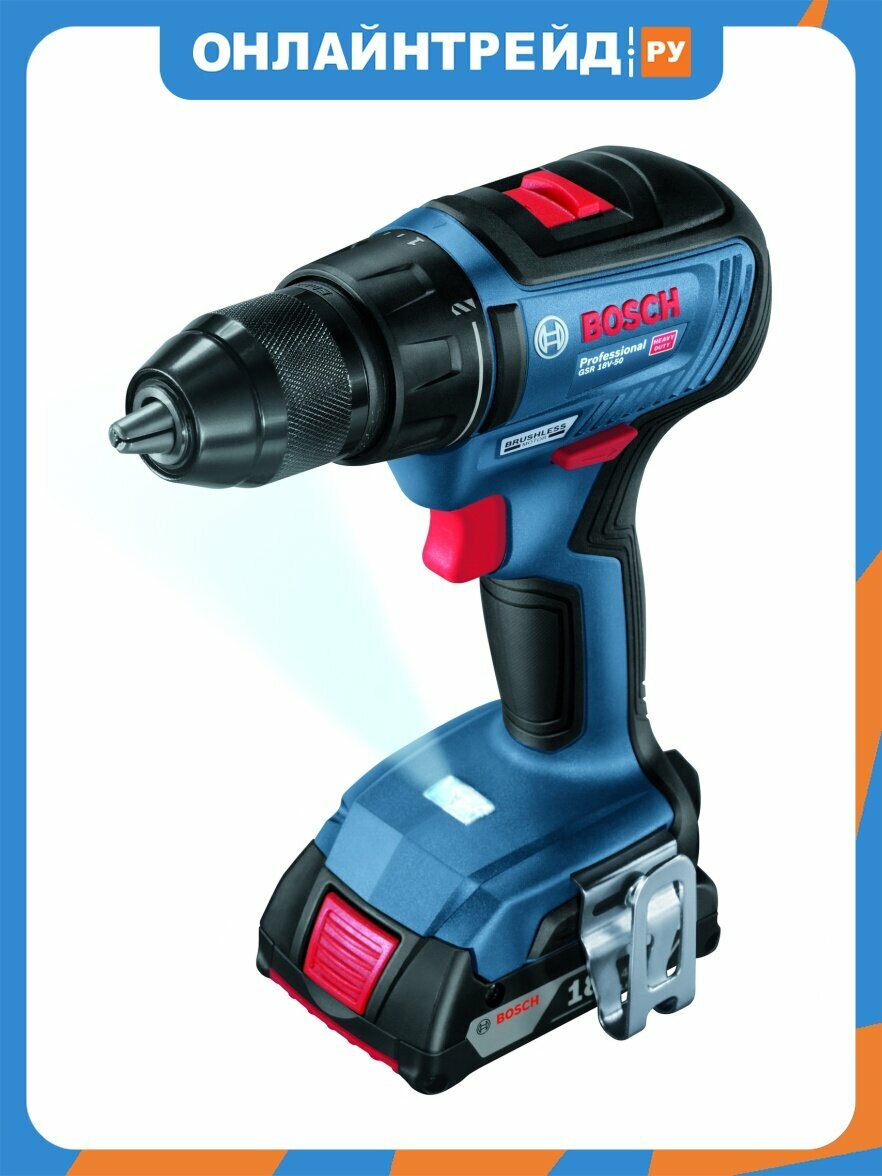 Дрель-шуруповерт аккумуляторная Bosch Pro BOSCH GSR 18V-50 (0.601.9H5.020)