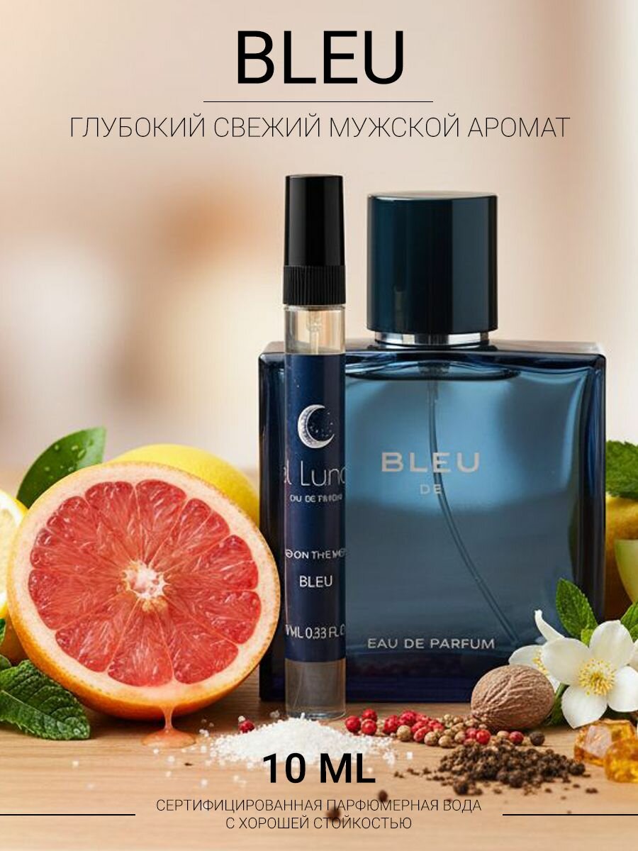 Духи мужские стойкие Bleu de Chanel 10 мл (Блю де шанель) парфюм мужской