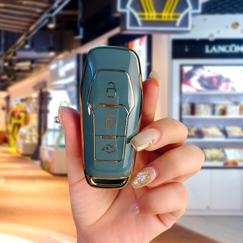 Чехол для ключа Ford Mondeo Однослойный серый для старых моделей Форд