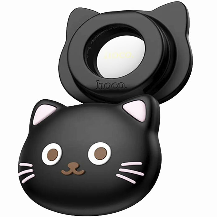 Трекер GPS Hoco E91D Black, метка от потери для ошейника, только для iOS, черный