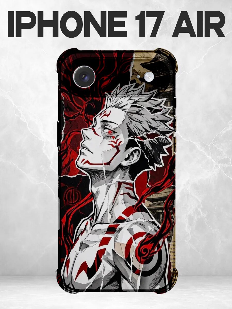 Чехол на iPhone 17 Air Сукуна Магическая битва метки