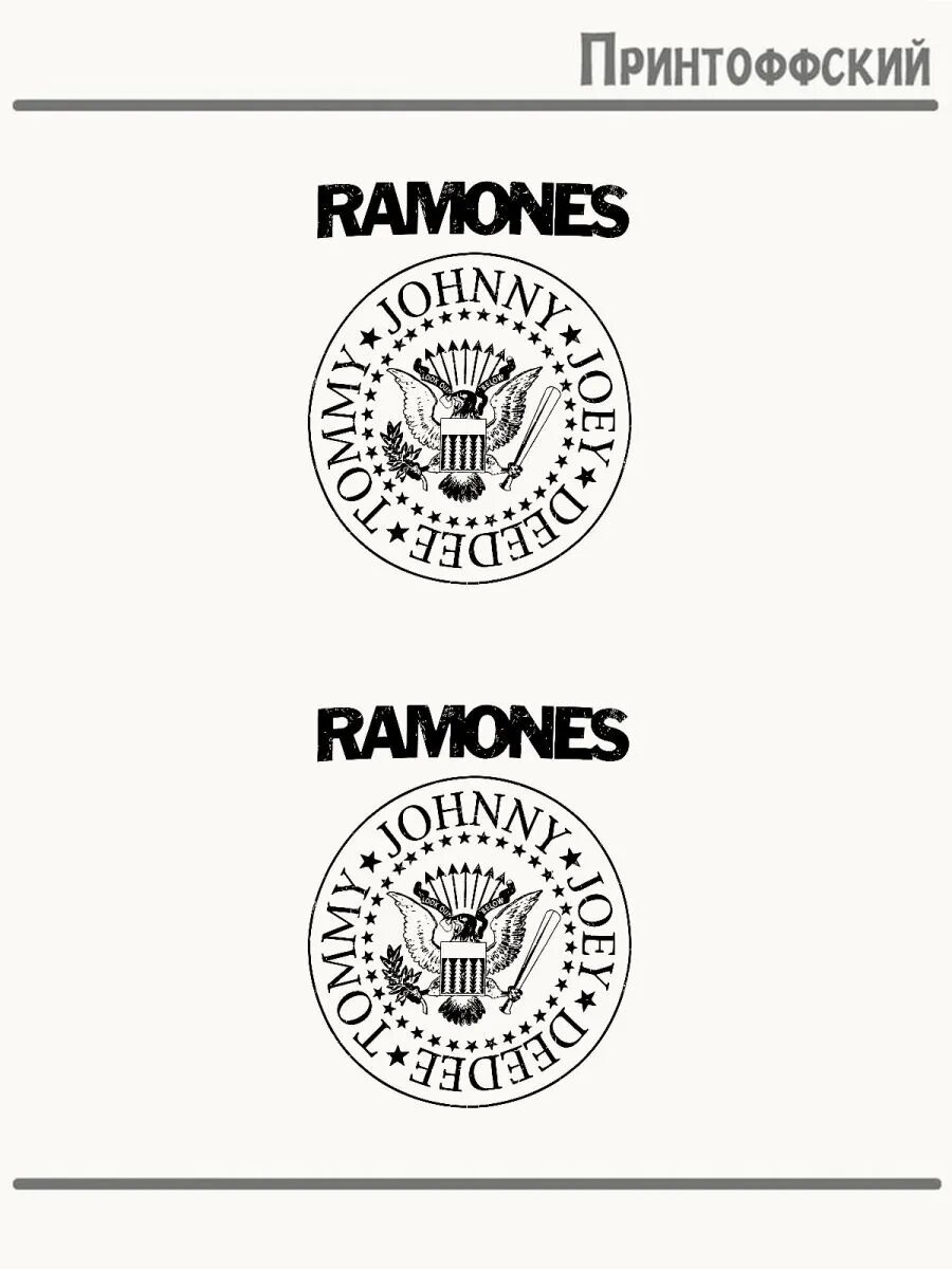 2-е (Две) Термонаклейки ramones рамонес панк рок группа