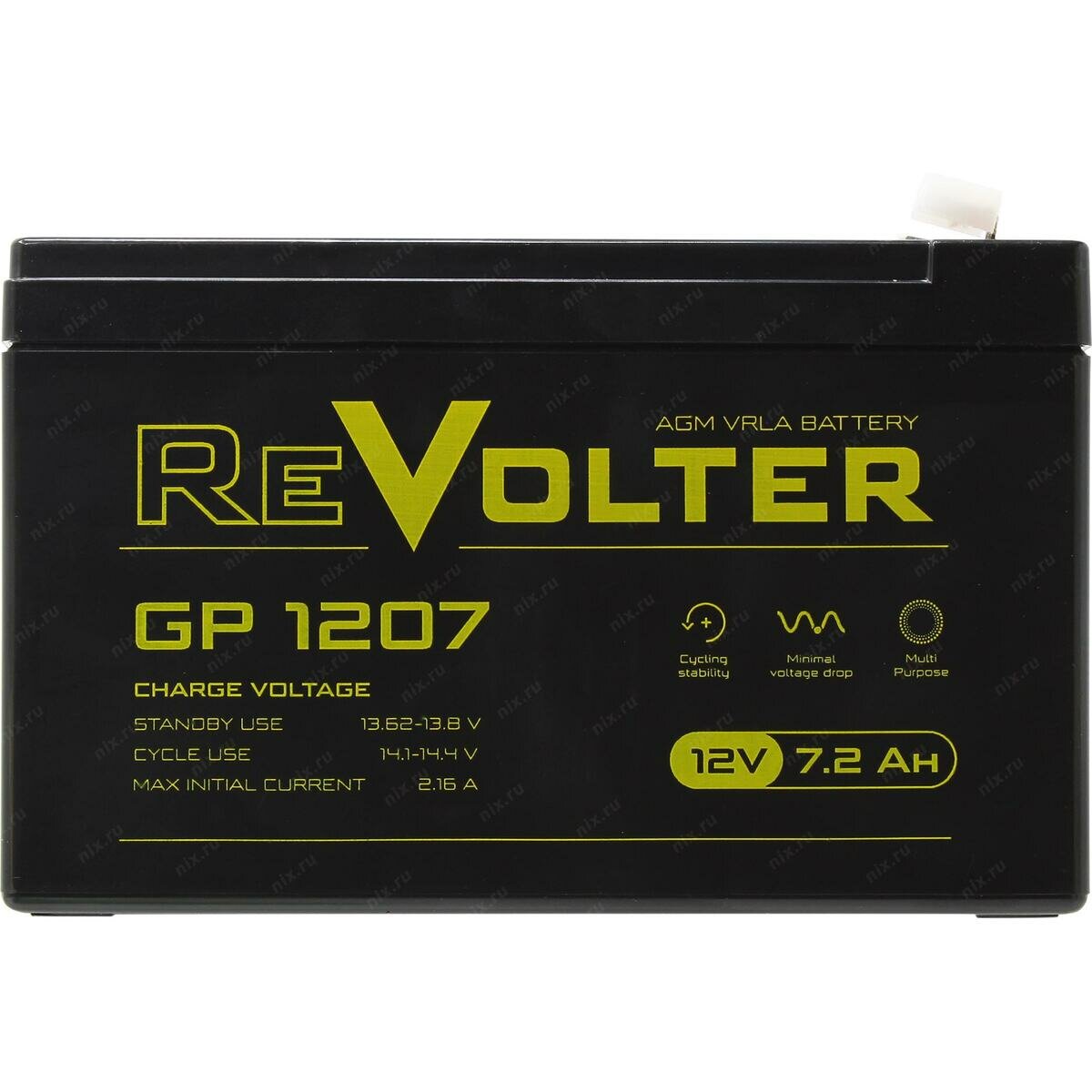 Аккумулятор ReVolter GP 1207 (12V, 7.2Ah) для UPS — фото 1