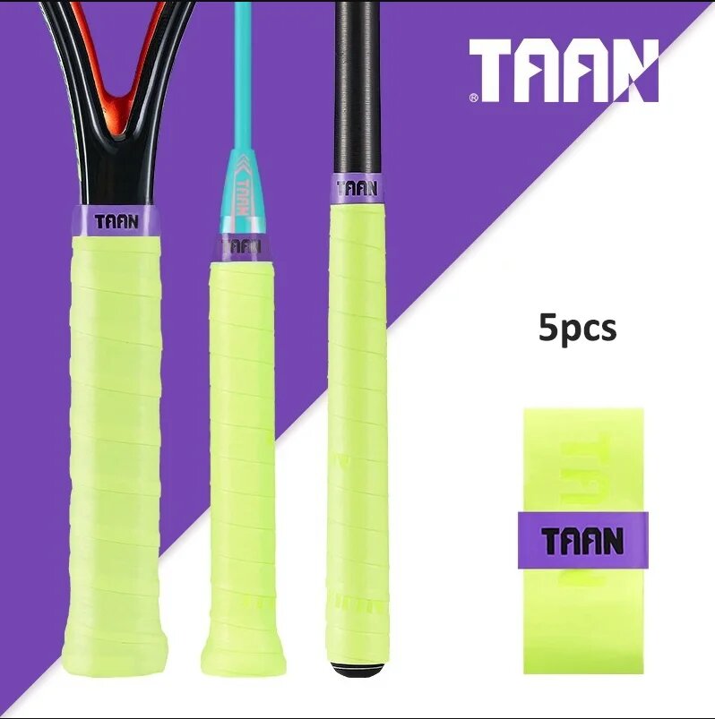 Грипсы для теннисной ракетки Taan, 5 шт, зеленый, sunny yellow