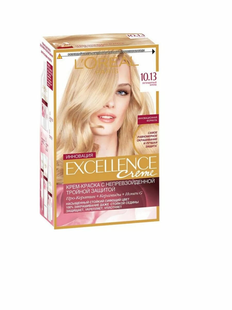 Лореаль Париж / L'Oreal Paris - Крем-краска для волос Excellence Cream 10.13 легендарный блонд