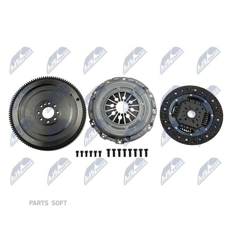 Комплект сцепления с одномассовым маховиком Ford 2.0TDCI Focus II 04-12, Mondeo IV 07-15, Kuga I 08- от официального дистрибьютора, NTY, артикул NZSFR007