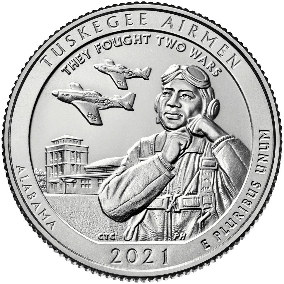 США 25 центов 2021 Пилоты из Таскиги. Алабама P