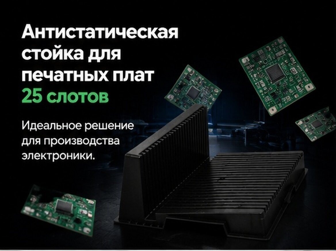 Стойка Для Плата PCB Типа L Противостатический Каркас 25 Мест Размер 27.20X21.00X9.50Cm