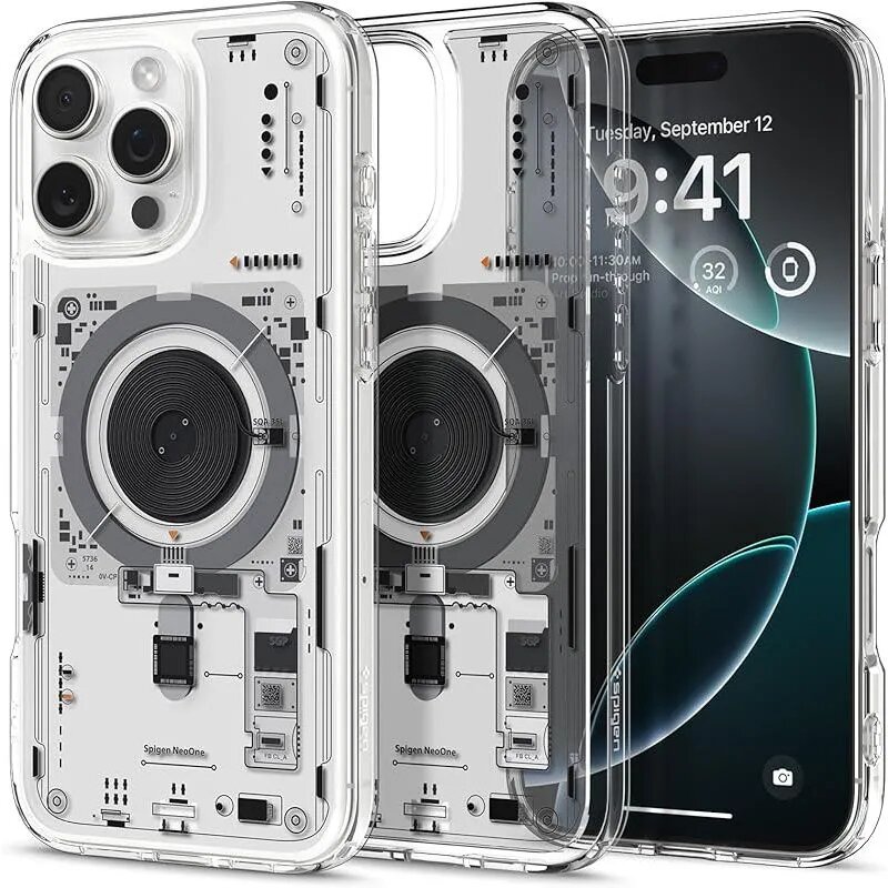 Чехол для мобильного телефона Spigen iPhone 16 Pro на ультрагибридном магните, совместимый с военным защитным чехлом MagSafe от пожелтения
