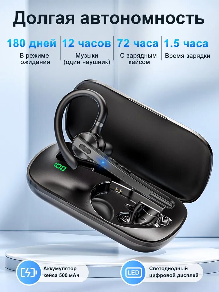 New Bee Наушники беспроводные с микрофоном, Bluetooth, USB Type-C, черный