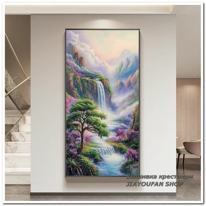 Набор для вышивания крестом, 11 Канiteй (11CT), канва 60x110 см, готовая вышивка 50x100 см