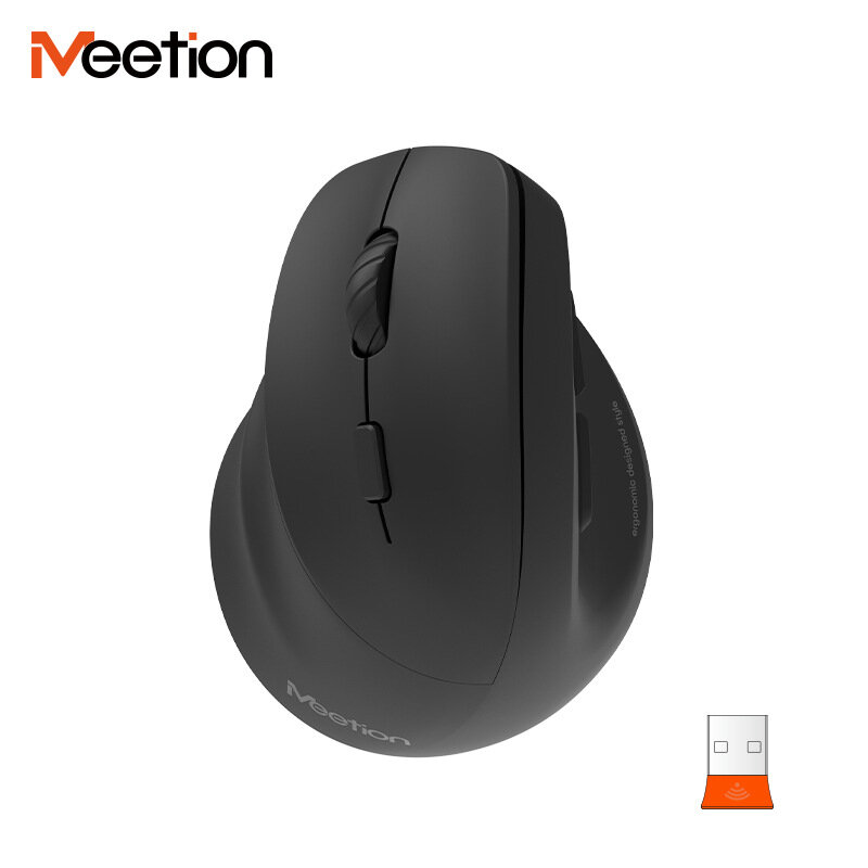 MEETION BTM010L Вертикальная эргономичная беспроводная мышь с Bluetooth и двойным режимом, перезаряжаемая, для левой