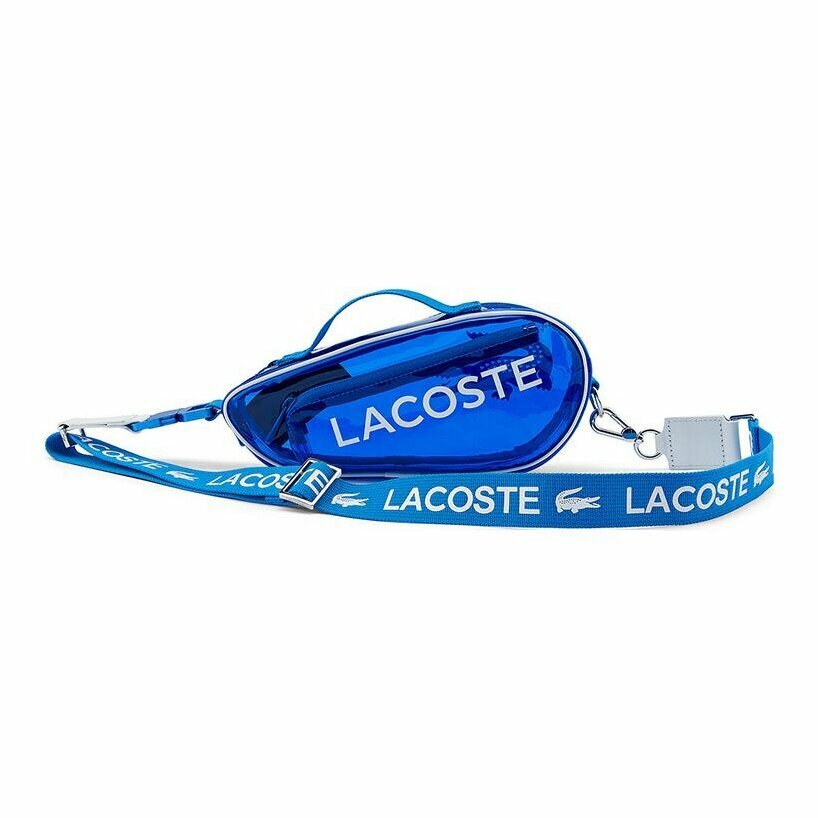 Сумка LACOSTE, фактура пэчворк, синий — фото 1