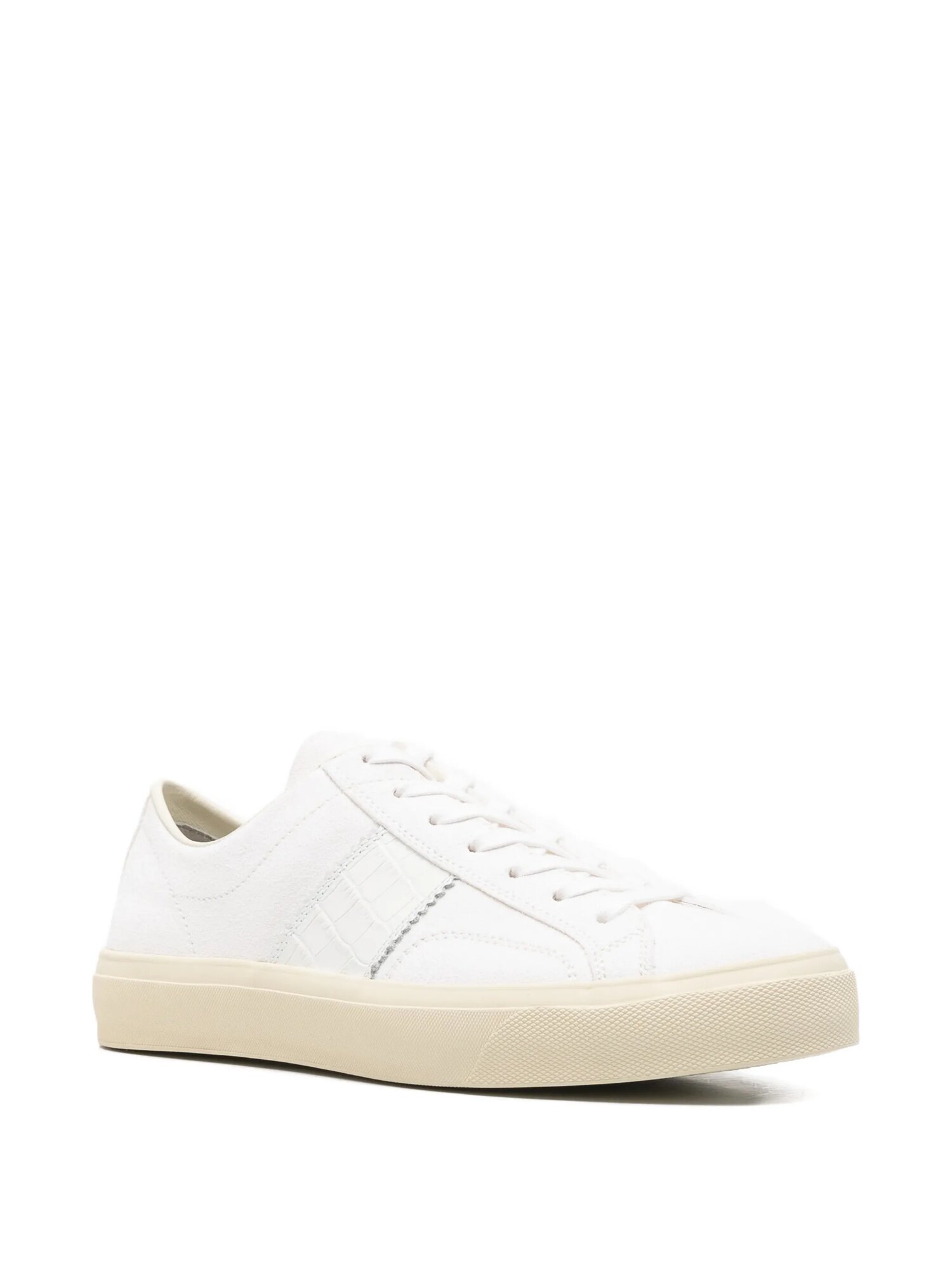 Кроссовки Tom Ford Lace-up sneakers, размер 45, бежевый/белый — фото 1
