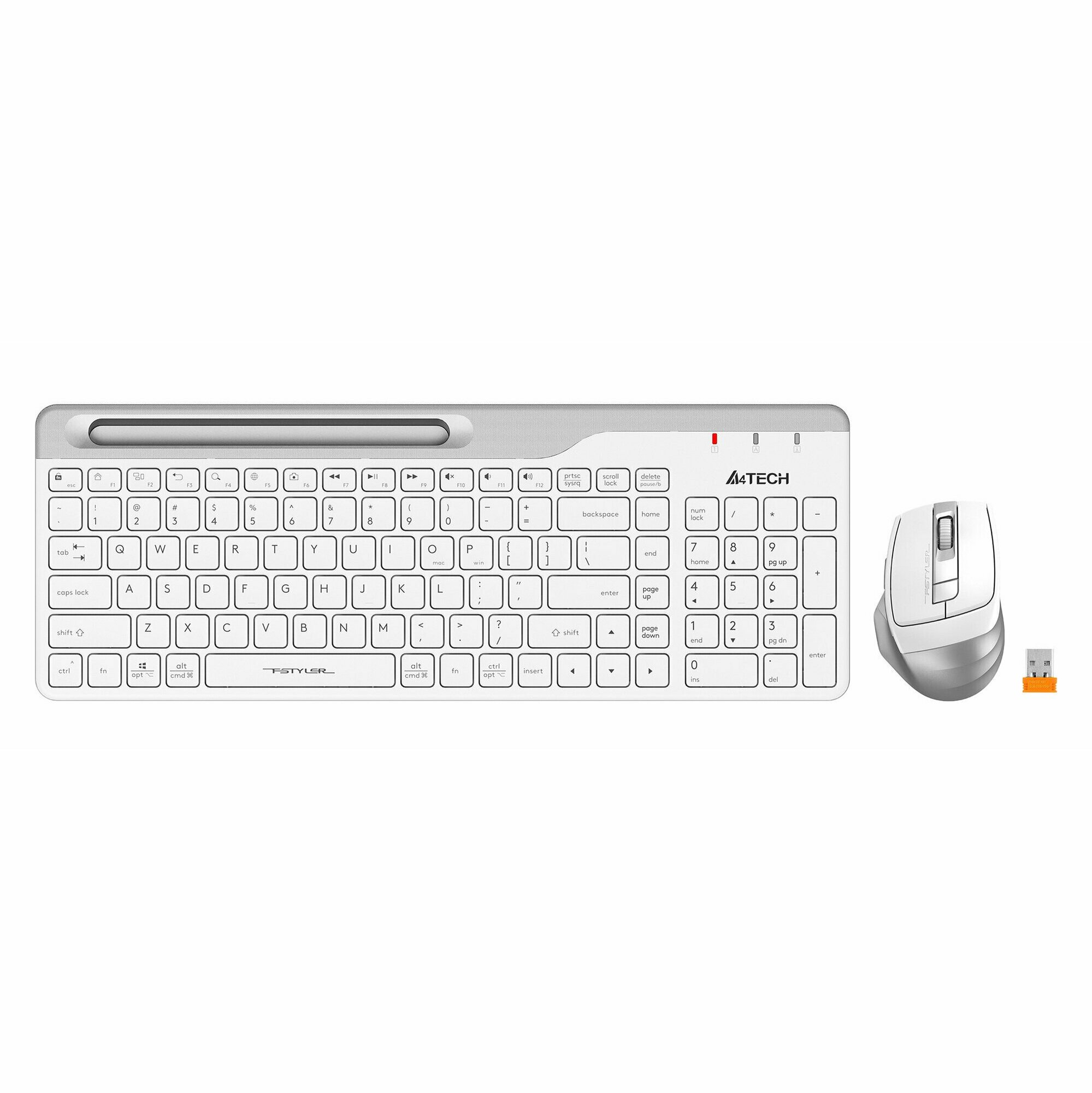 Комплект клавиатуры A4TECH и мыши Fstyler FB2535C белый/серый