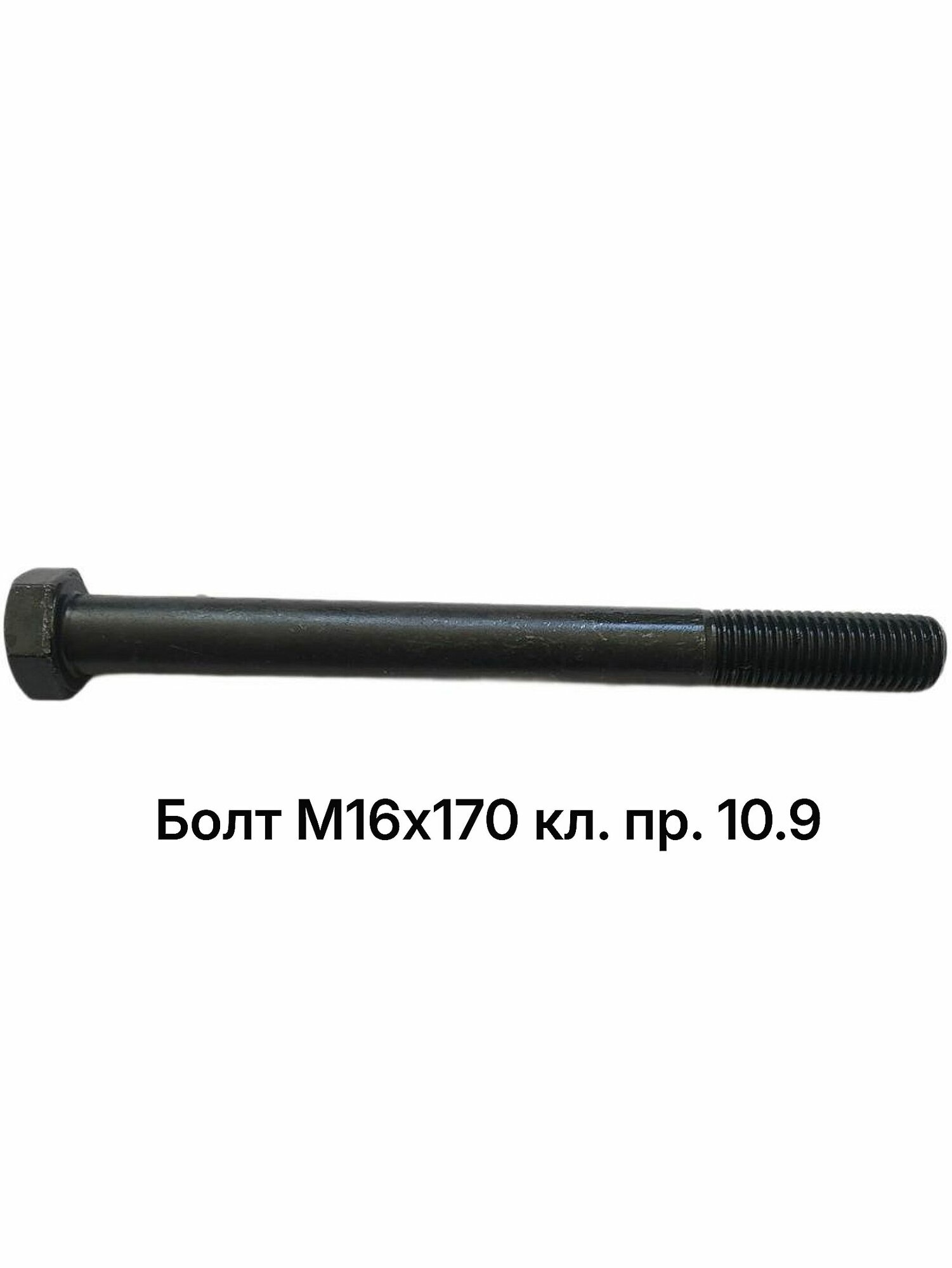 Болт М16х170 высокопрочный кл. пр. 10.9 ГОСТ 7798-70 DIN 931 (1 шт)