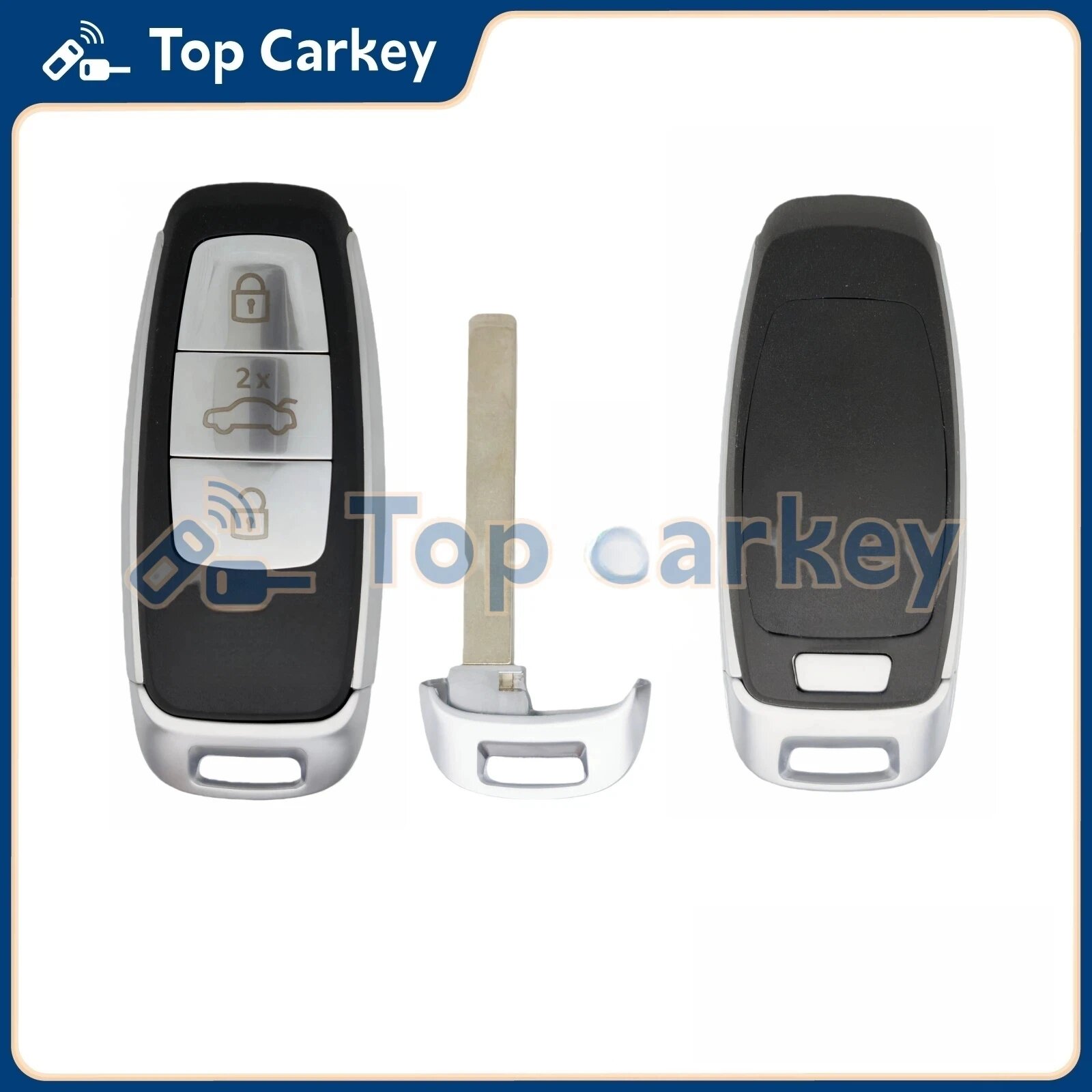Универсальный брелок KEYDIY KD MLB08 Audi A4 A5 A6 A7 A8, 434 МГц, Sliver