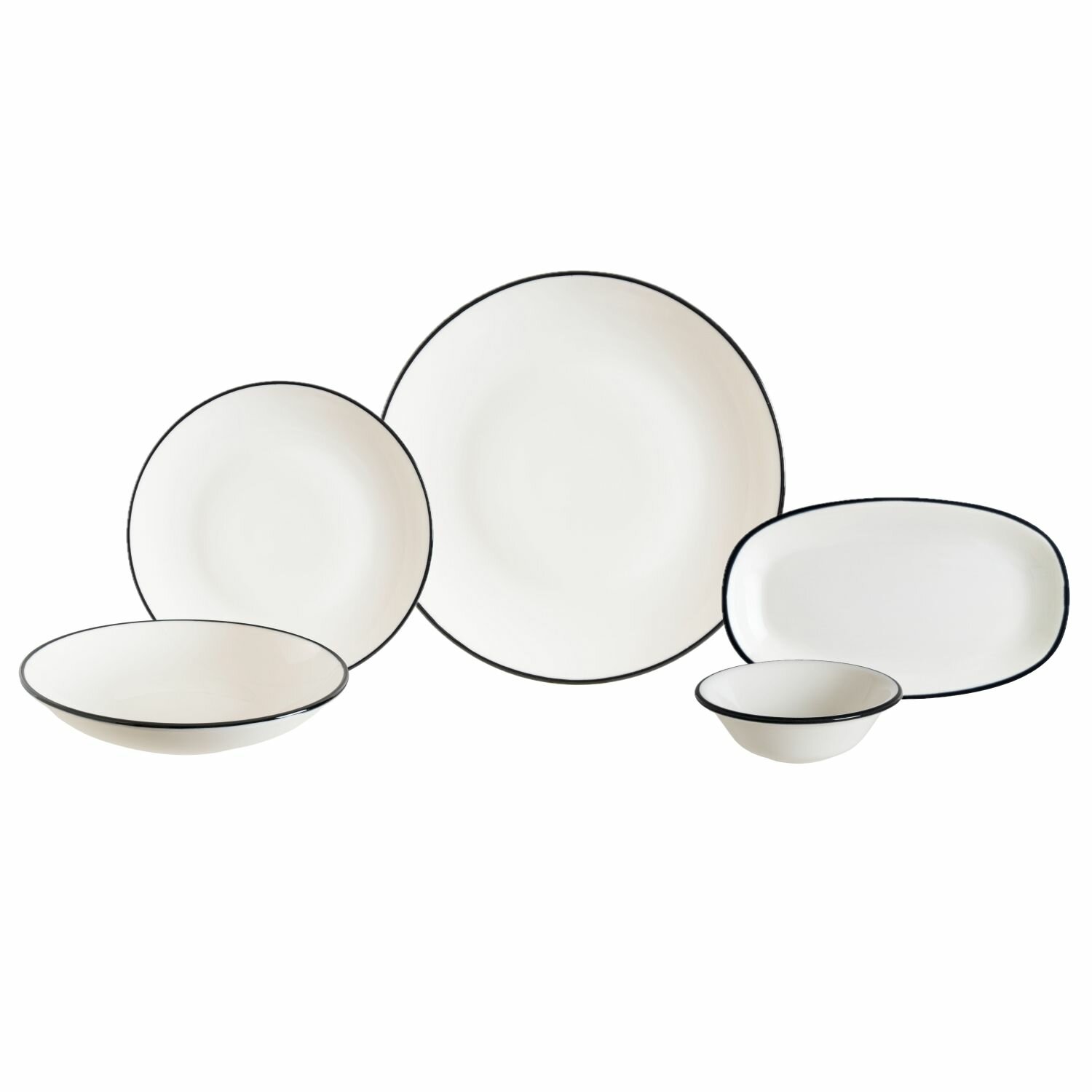 Столовый сервиз Bonna Linea Black premium porcelain dinner set BON64445