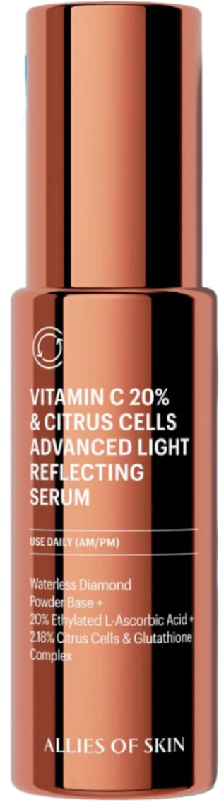 ALLIES OF SKIN Усиленная сыворотка с 20% витамином С для сияния кожи Vitamin C 20% & Citrus Cells Advanced Light Reflecting Serum 15ml