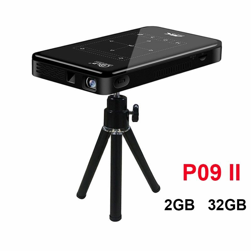 P09 II DLP Портативный мини-проектор Android 9.0 Сенсорная панель Keystone 4K WiFi Bluetooth Домашний кинотеатр Видео Штатив Проектор 4000MA