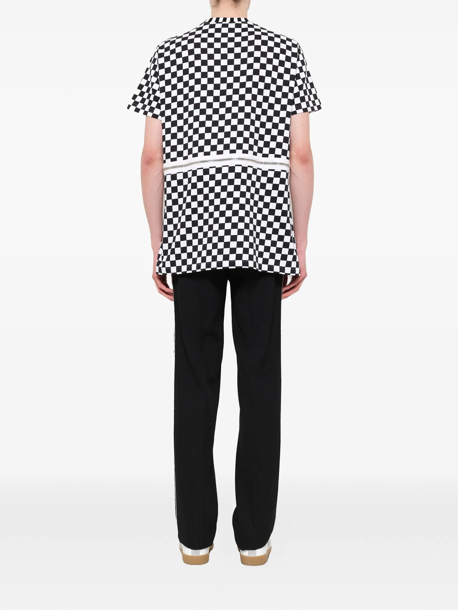 Футболка GIVENCHY Podium check-pattern t-shirt, размер S, black/black — фото 1