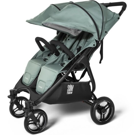 Прогулочная коляска для двойни Valco Baby Slim Twin Slate blue