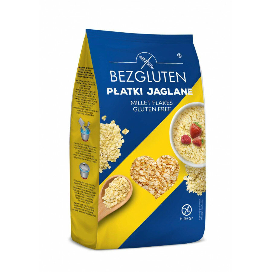 Безглютеновые хлопья Bezgluten из проса, 3шт x 300г