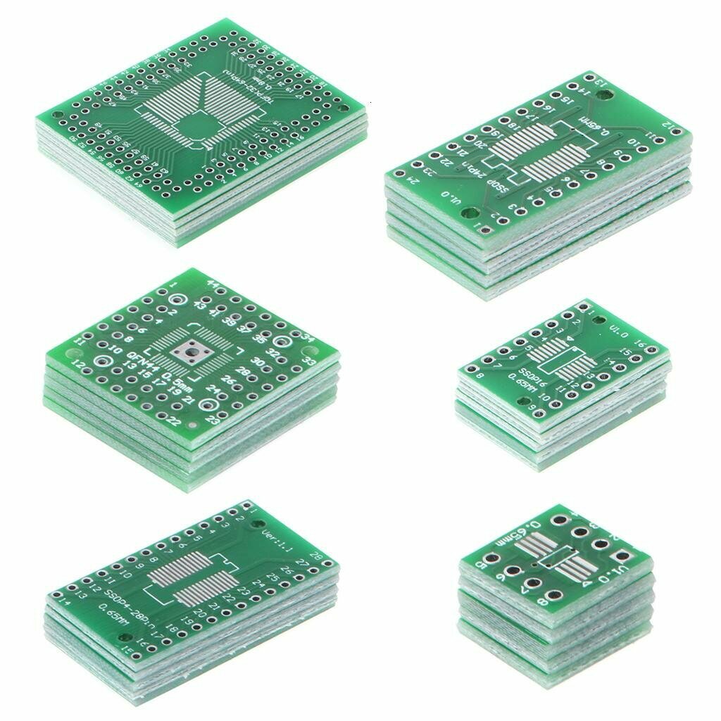 Набор переходников SMD–DIP для плат PCB, Зеленый