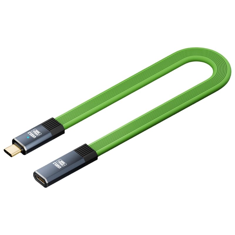 Удлинительный кабель Type c USB3.2 для передачи данных-зеленый, 0,2 м