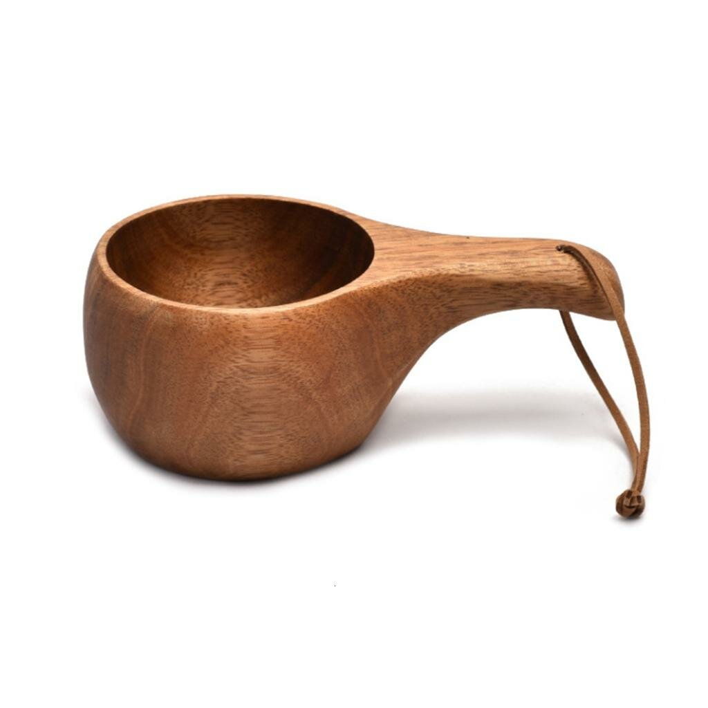 Деревянная кружка с кожаным ремешком, 1