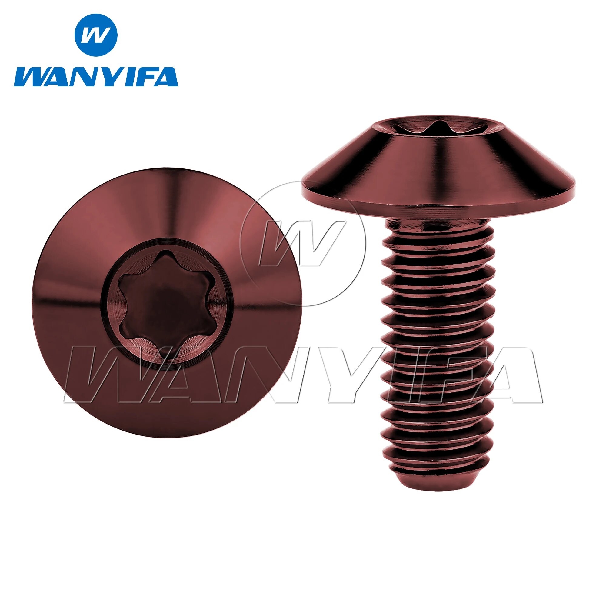 Титан M5 x 15 мм, Wine Red(PVD), Torx