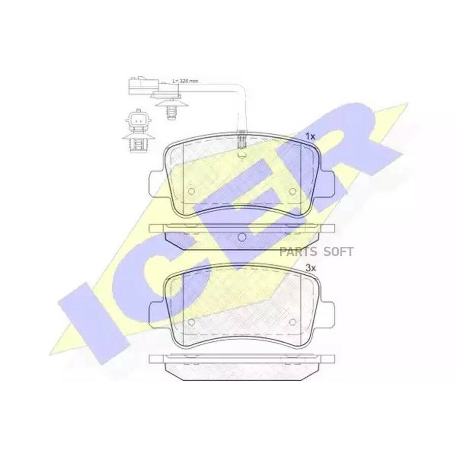 ICER 142001 142001 колодки дисковые задние!\ Opel Movano 2.3CDTi FWD 10>