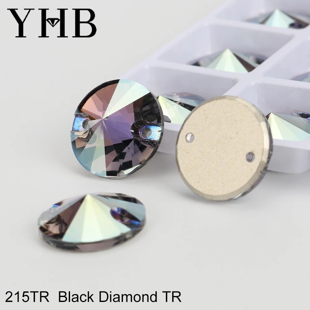 Стразы YHB 12mm 215TR Black Diamond