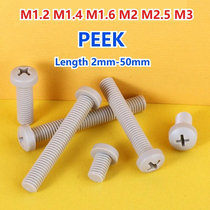Винты Phillips из PEEK M1.2-M3 M2x10mm (2pcs)