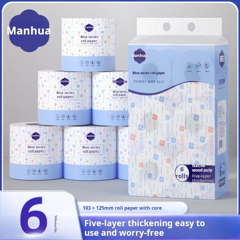 Туалетная бумага Manhua 5-слойная 6 rolls